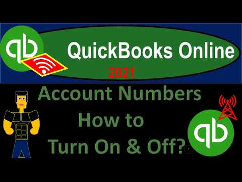 QuickBooks Online 2021 Account Numbers How to Turn On & Off? 610