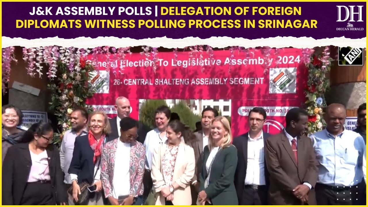 J&K Assembly polls:  Delegation of Foreign Diplomats witness polling process in Srinagar, Budgam