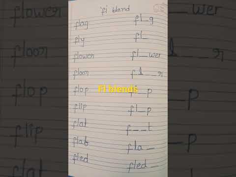 'fl' blends ,blends ,blendingtwosounds