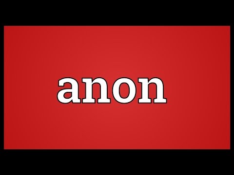 Anon Meaning
