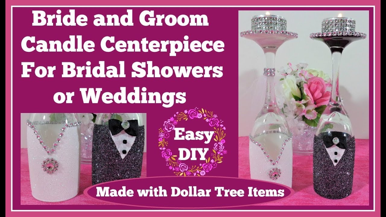 Bride👰 and Groom Candle Holders💖 for Weddings and 💍Bridal Showers