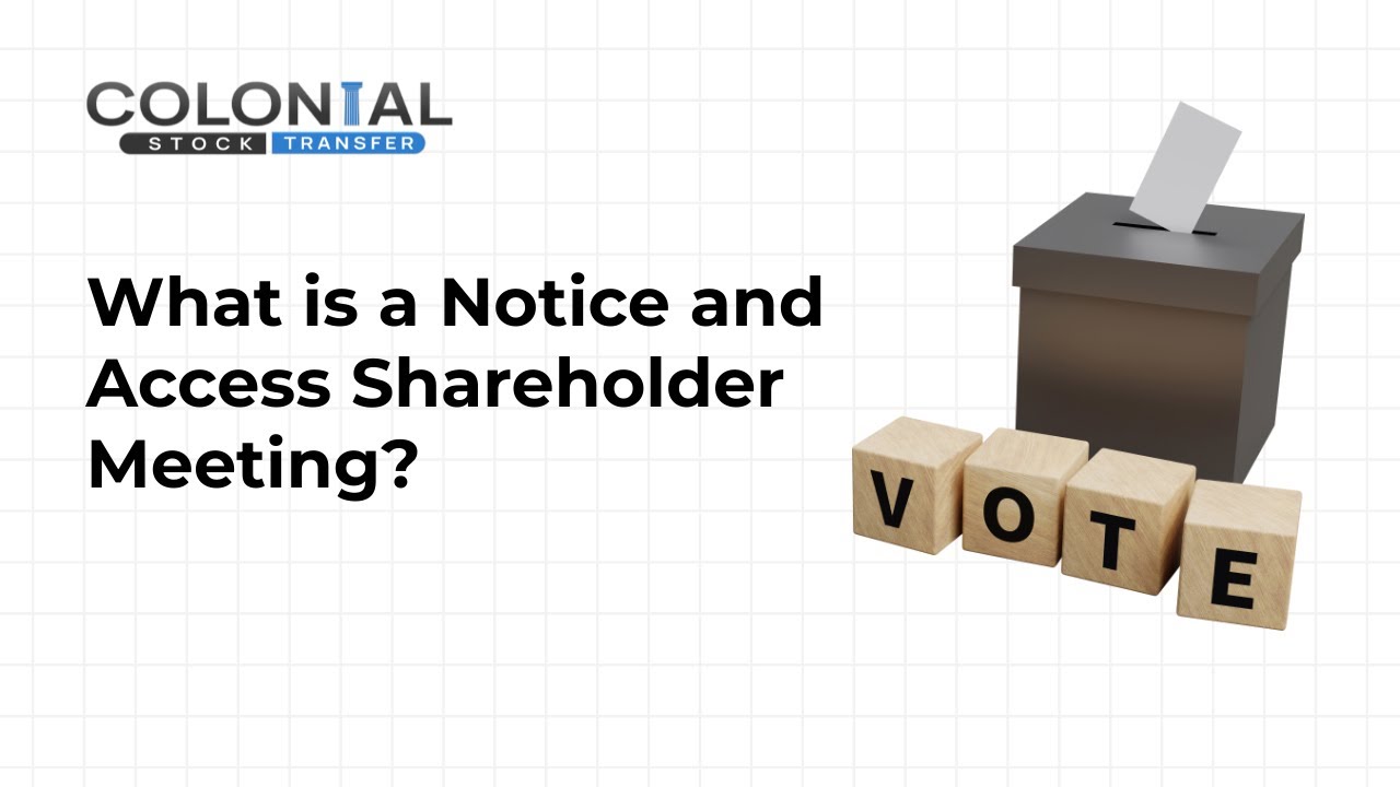 What is a Notice and Access Shareholder Meeting?