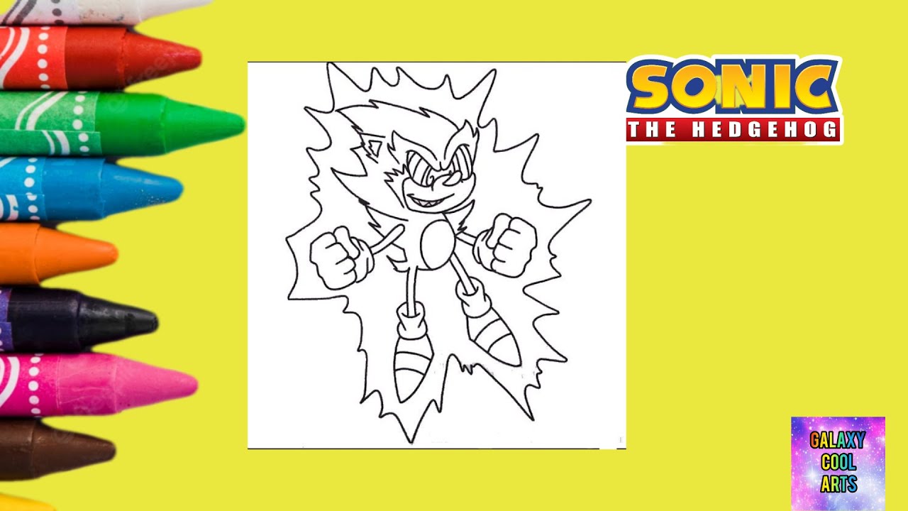 Fleetway  super Sonic From Sonic 3 / Coloring Pages #coloring #sonic #asmr