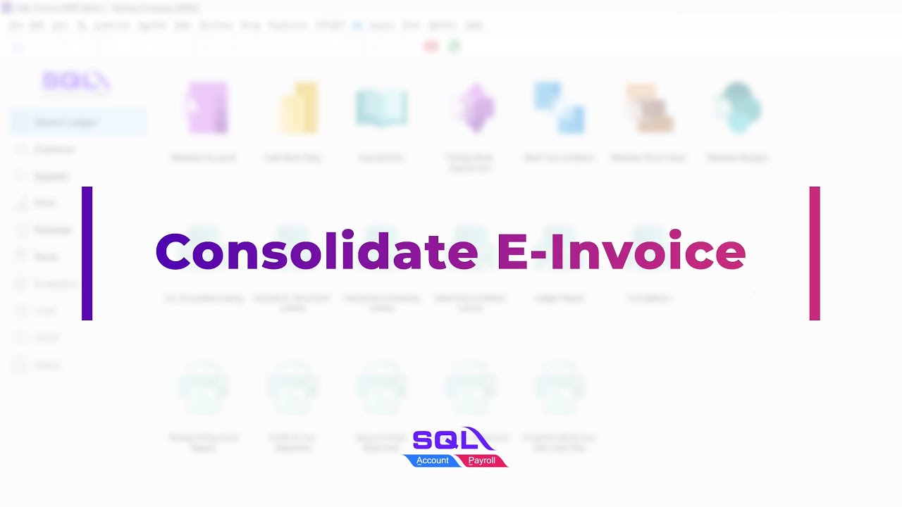 Consolidate E-Invoice