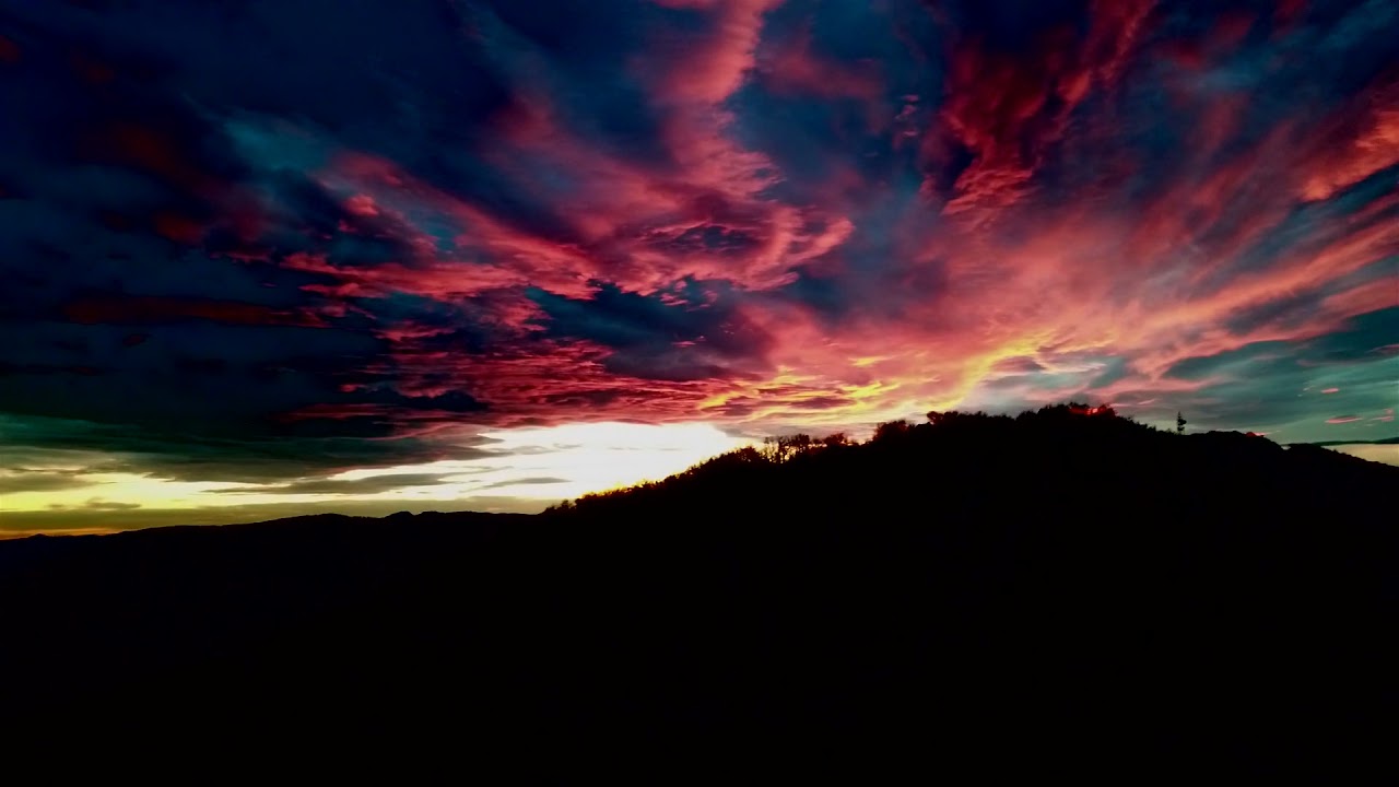 Silhouette of Mountain | Free Background Loop | FULL HD