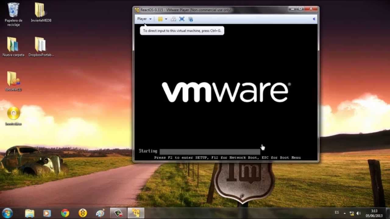 Create ReactOS Virtual Machine in Vmware Player (Windows)