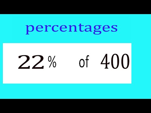 Percentages 22 Percentage(%) of 400