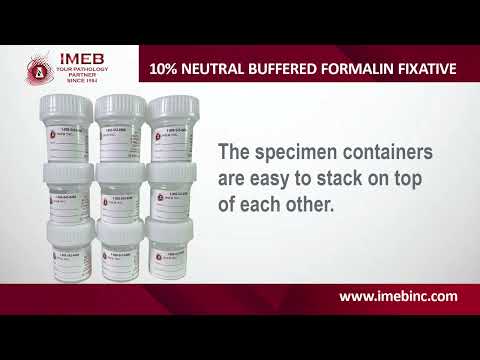IMEB Prefilled 10 Percent Neutral Buffered Formalin Fixative in Lockable Containers