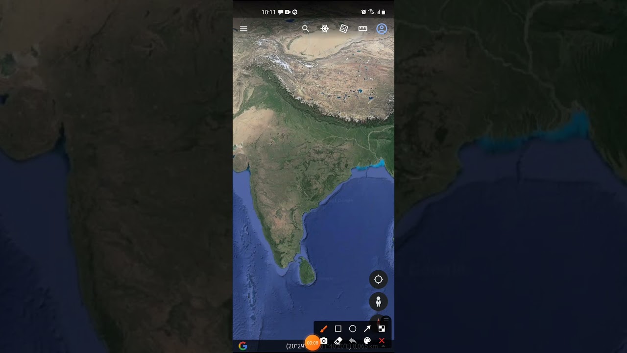 How to time-lapse different places on Google earth using android