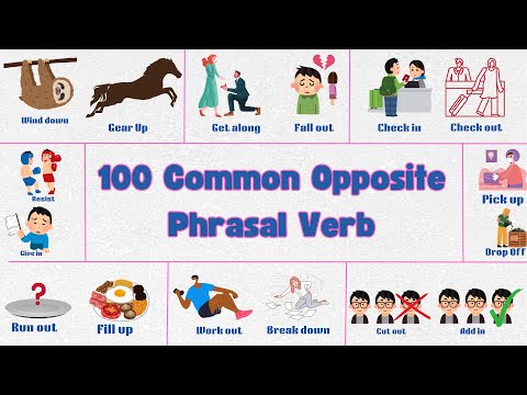 100 Common Opposite Phrasal Verbs | Opposite Phrasal Verbs - Opposite Words #3minuteedu