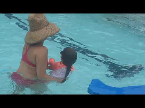 Aura at swimming lessons
