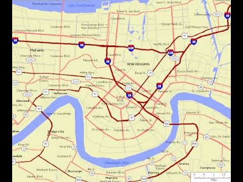 map of New Orleans Louisiana