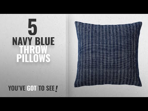 Top 10 Navy Blue Throw Pillows [Winter 2018 ]: Indoor/Outdoor Decorative Pillow 18x18. Solid Color