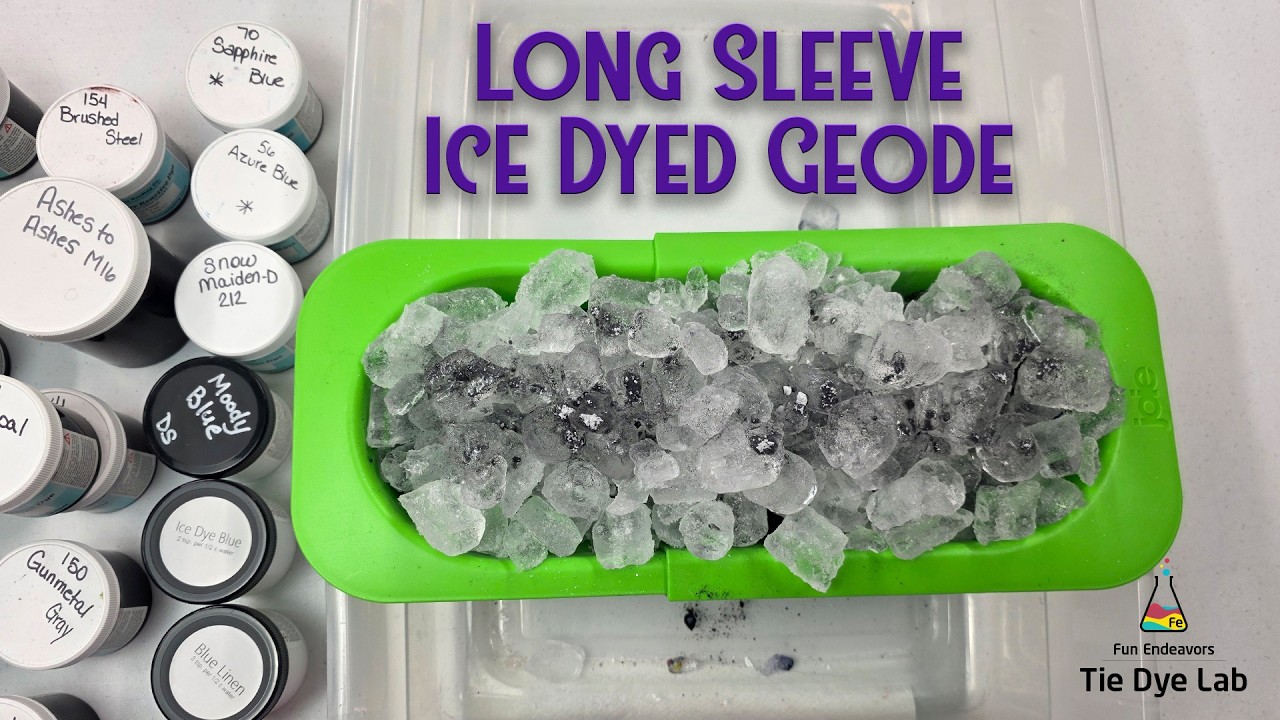 Tie Dye Designs: Long Sleeve Ice Dyed Geode