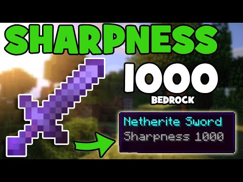 How to Get a Sharpness 1000 Sword In Minecraft Bedrock | Bedrock Command Block Tutorial
