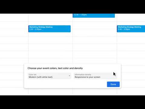 How to: Display density in Google Calendar