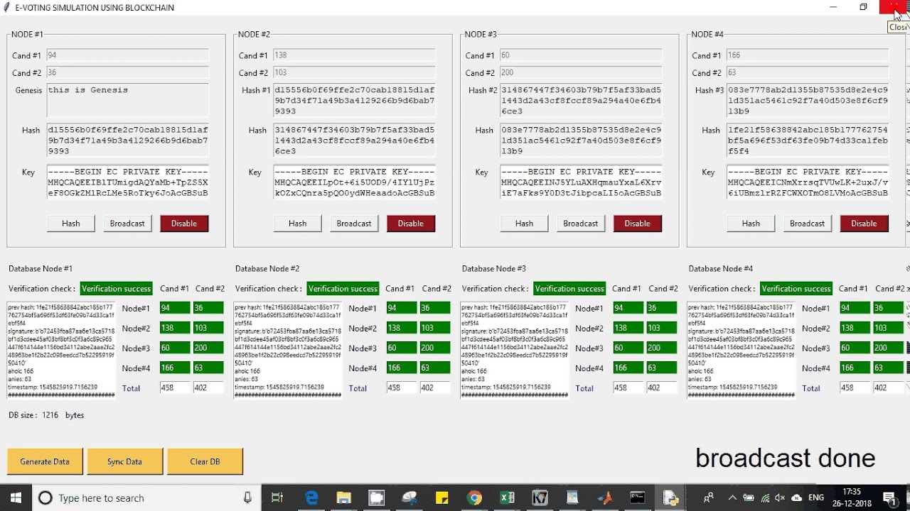 BLOCK CHAIN IN E VOTING - PYTHON PROJECT