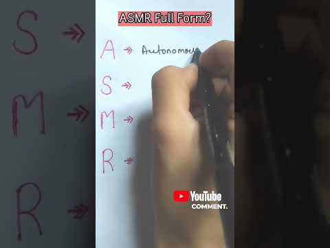 ASMR Full Form || ASMR || # shorts #english #learning #asmr
