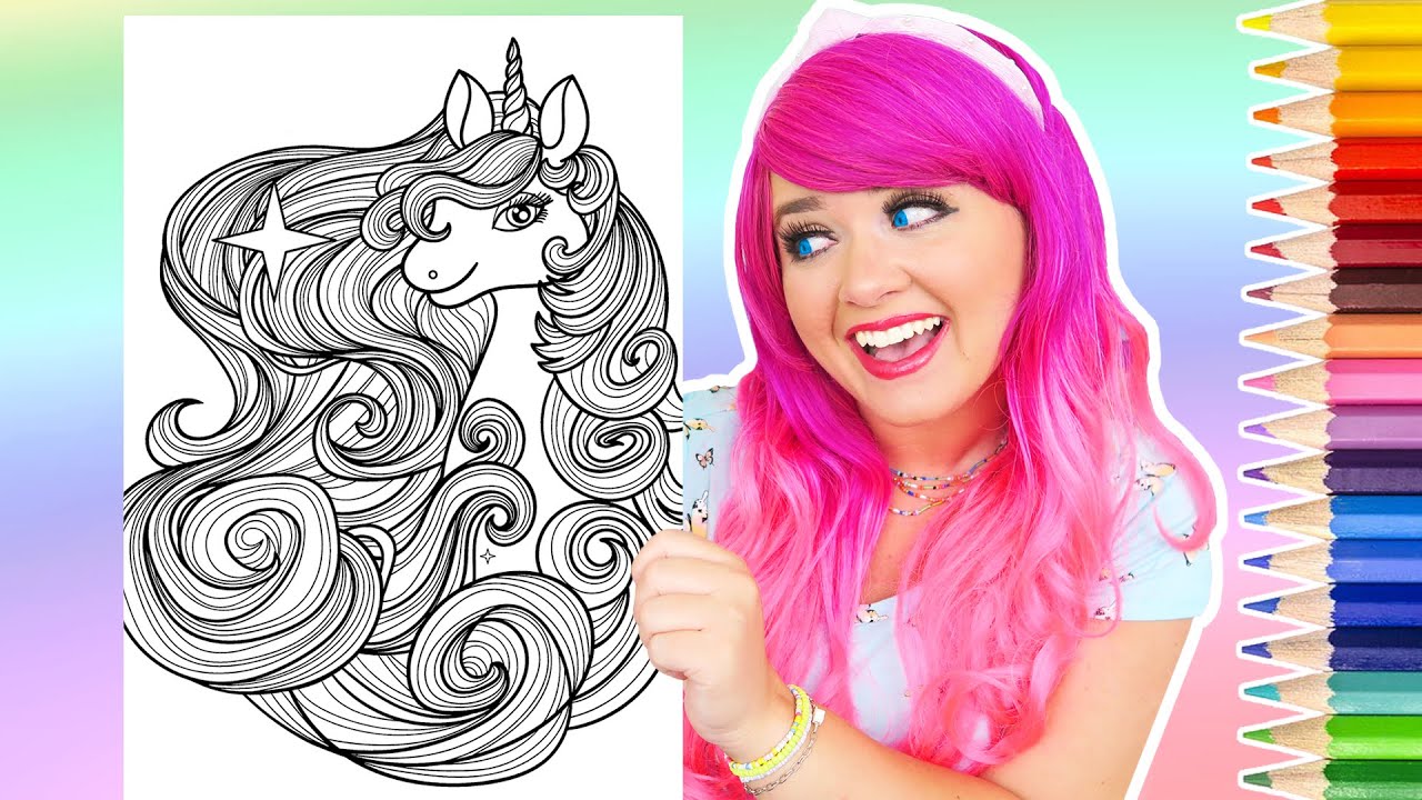 Coloring a Unicorn 🦄 Coloring Page | Prismacolor Colored Pencils