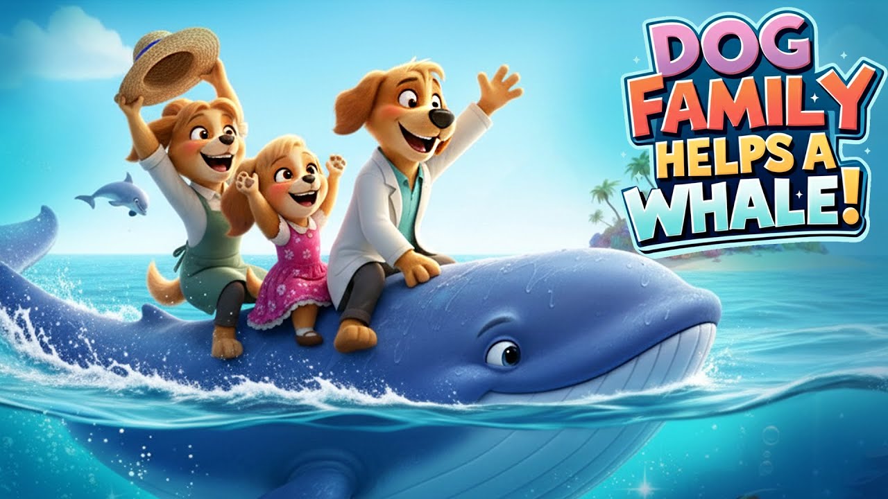 Dog Family and the Big Whale 🐶🐋 | English Moral Stories | Bedtime Stories