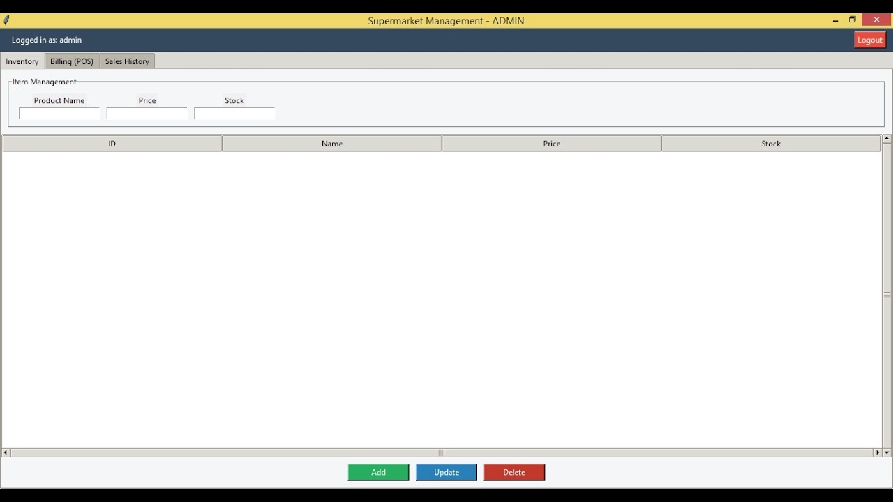 Supermarket Billing System Using Python
