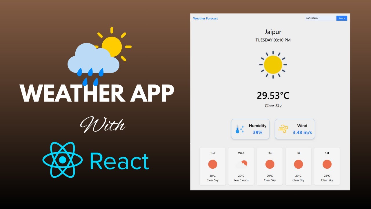 Weather App Project in React |  OpenWeather API (Beginner)