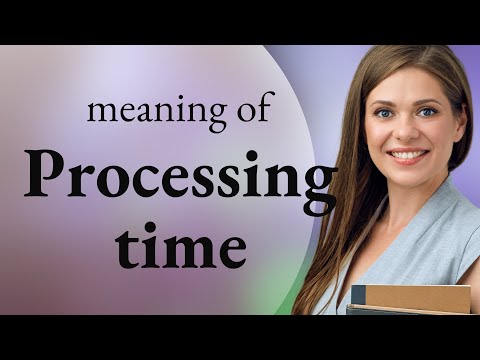 Processing time — PROCESSING TIME meaning