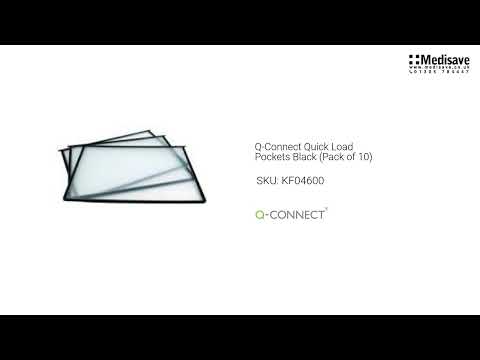 Q Connect Quick Load Pockets Black Pack of 10 KF04600