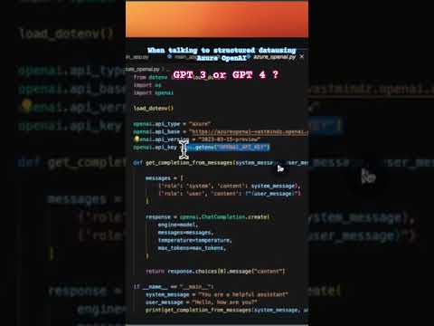 #GenerativeAI What to use GPT3 or GPT4 ? #Azure #OpenAI #shorts