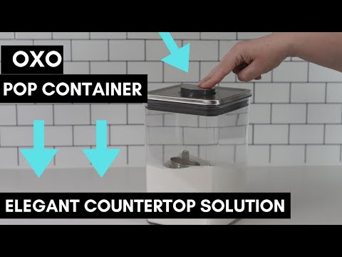 Neatly Organize Your Kitchen with the OXO Steel POP Top Airtight Containers.
