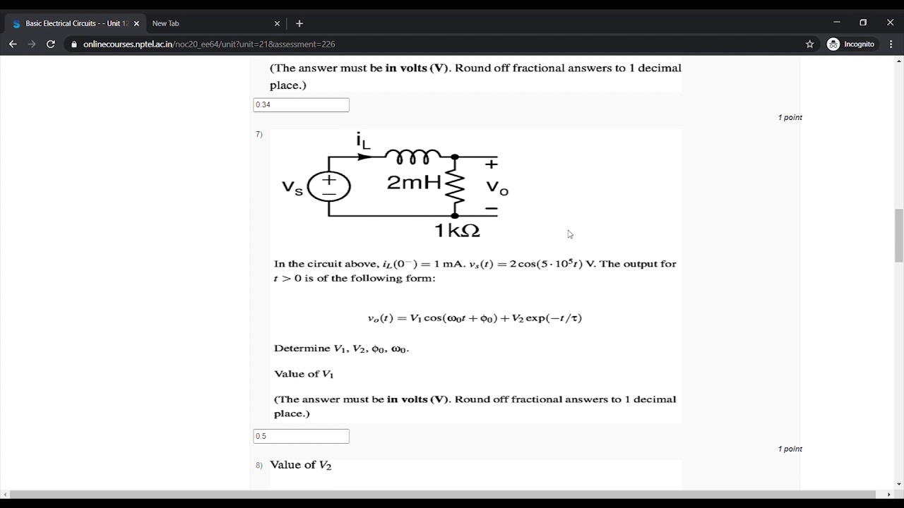 Nptel - Basic Electrical Circuit Week 10 Assignment Solution