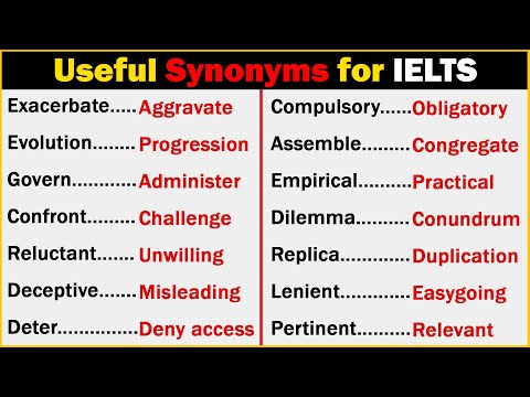 Useful Synonyms for IELTS