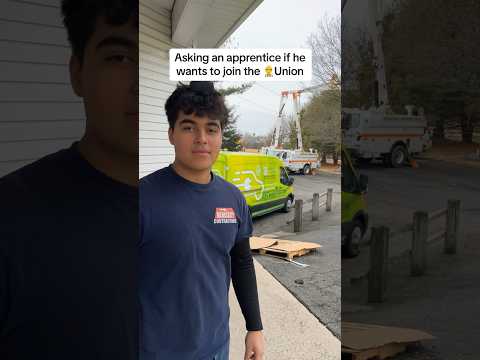 Asking an Electrician Apprentice if he would join the union #electrican #apprenticeship