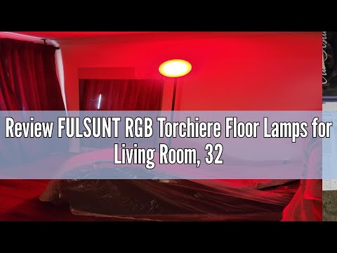Review FULSUNT RGB Torchiere Floor Lamps for Living Room, 32W/3200LM Bright LED Standing Lamp with R