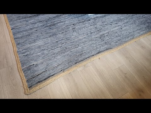 SAFAVIEH Cape Cod Collection Area Rug Grey & Natural, Handmade Leather & Jute 8x10 |QUICK OVERVIEW|