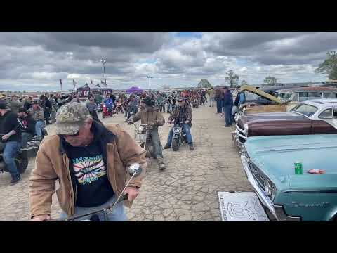 Vintage mini bike parade