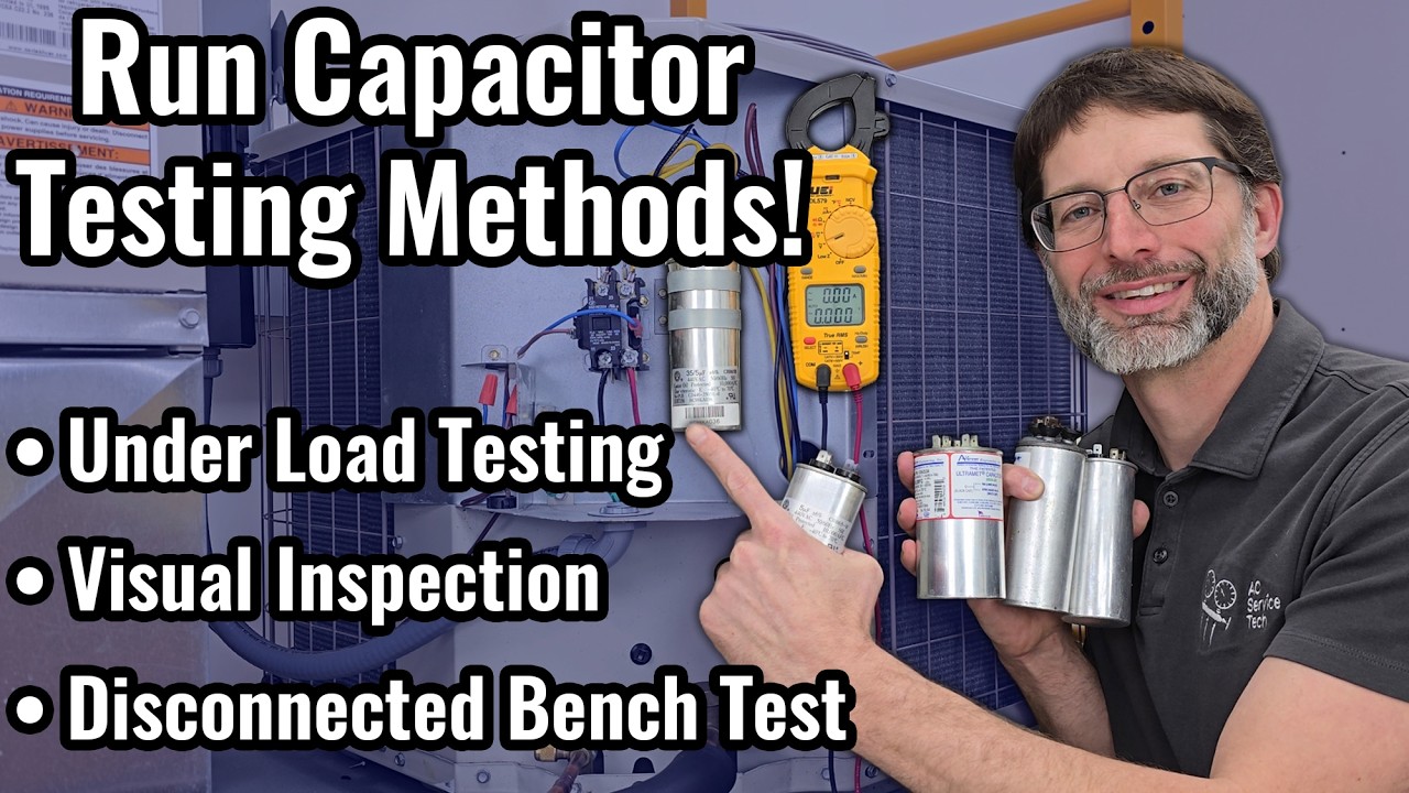 HVAC Capacitor Testing! 3 Methods, Underload, Bench Test, & Visual Inspection!