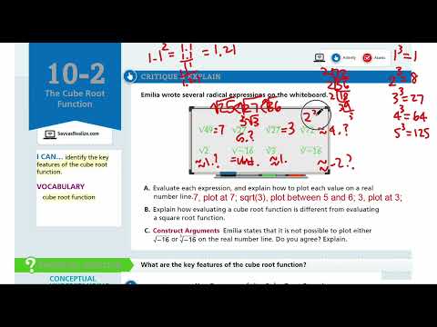 EnVision Algebra 1) Lesson 10-2: The Cube Root Function (Part 1)