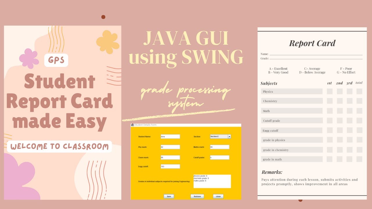 JAVA grade processing system GUI