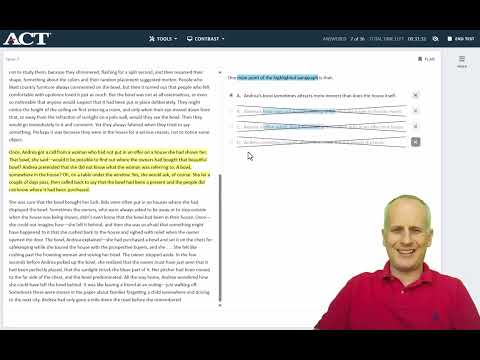 Full 2025 Digital ACT Reading Section Walkthrough Using Official ACT Practice Exam