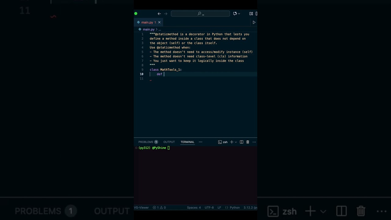 What is @staticmethod in Python⚡️ #short #coding #programming #python