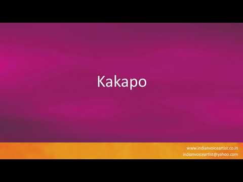 How to pronounce "Kakapo".
