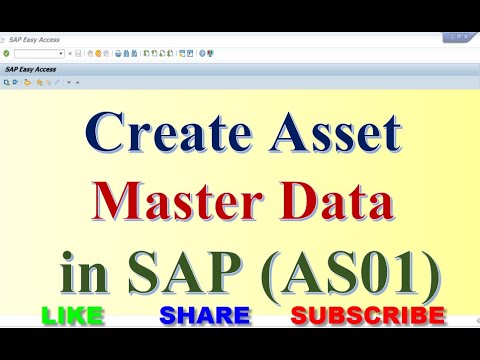 How to create Asset Master Data in SAP (AS01)