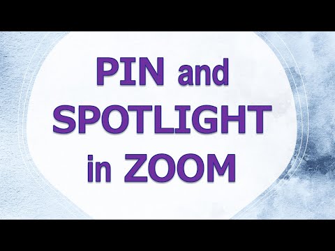 How to Pin and Spotlight in Zoom