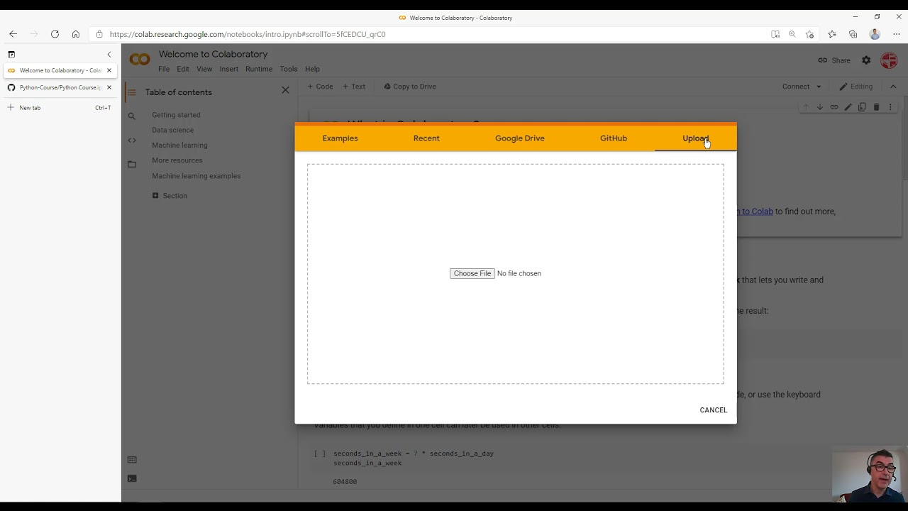 Run Python in Google Colab
