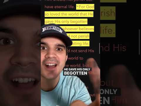 đŻA KEY word in the worldâs favorite Bible verse⌠#begotten #jesus #bible #christianity #shorts