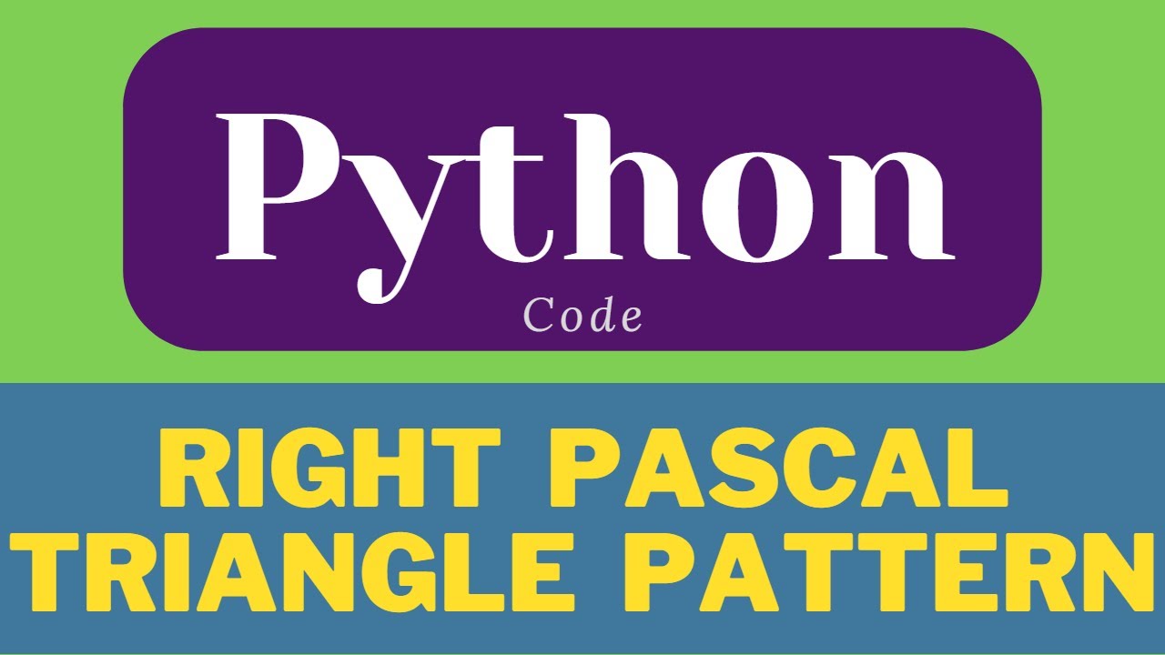 Right pascal triangle pattern * Pattern Program in Python  * #shorts  #python #ytshorts #education