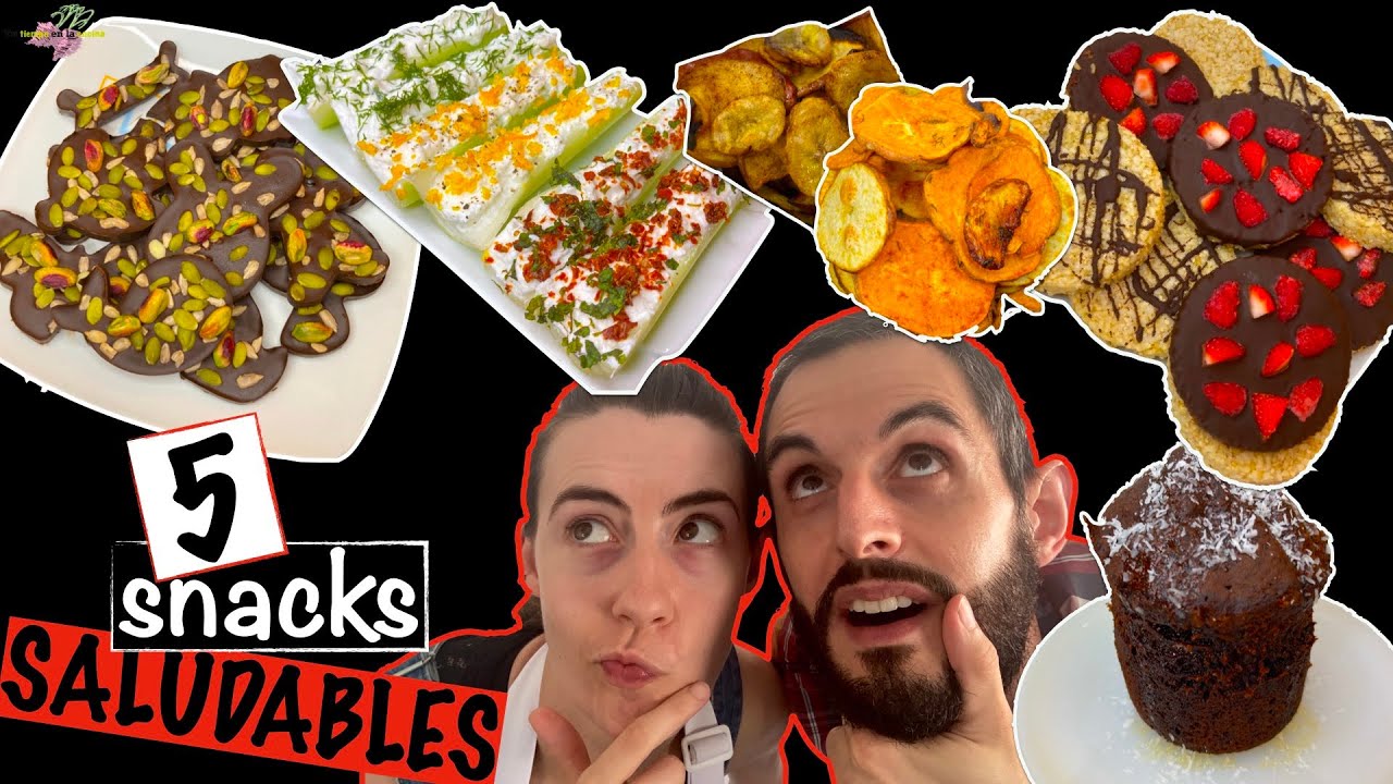 5 SNACKS SALUDABLES y deliciosos |aperitivos RÁPIDOS| | Cocina