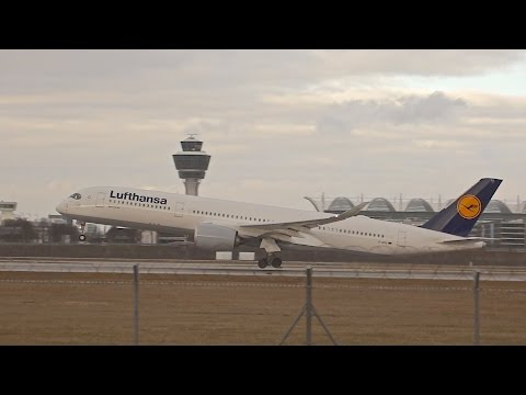Lufthansa Airbus A350-941 D-AIXA departure at Munich Airport Abflug München Flughafen
