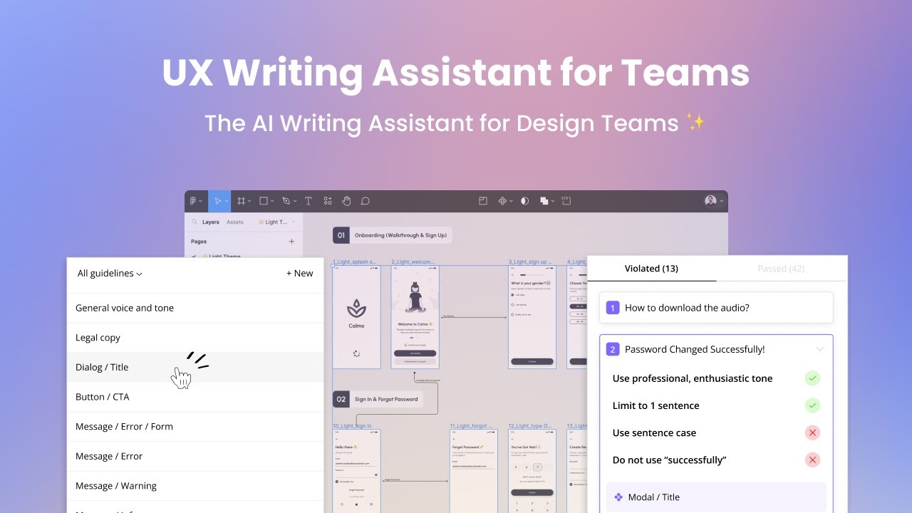 UX Writing Assistant Walkthrough